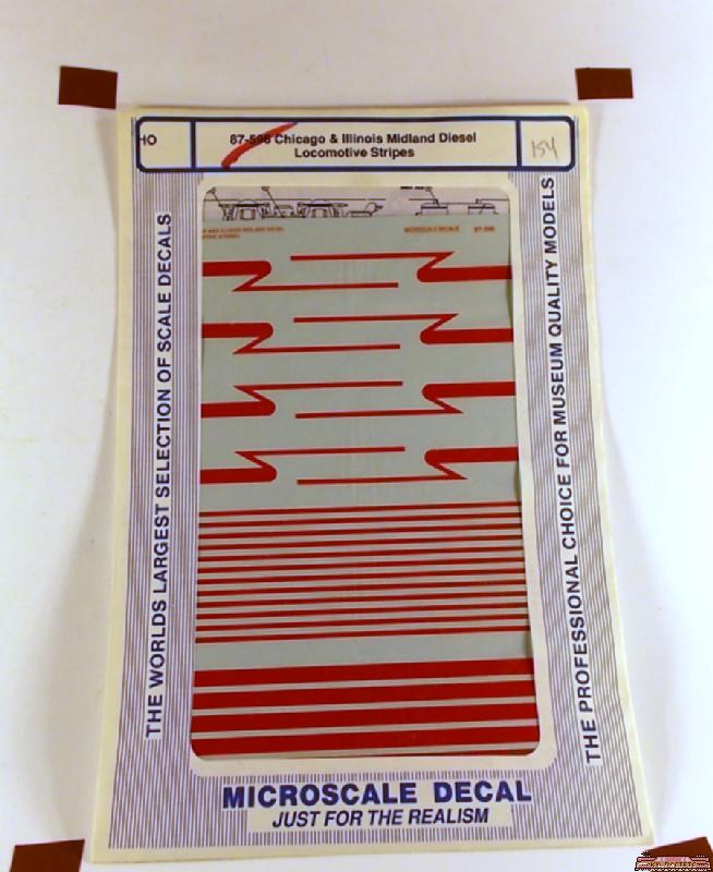 Microscale HO Decals Chicago and Illinois Midland Locomotive Stripes 87 ...